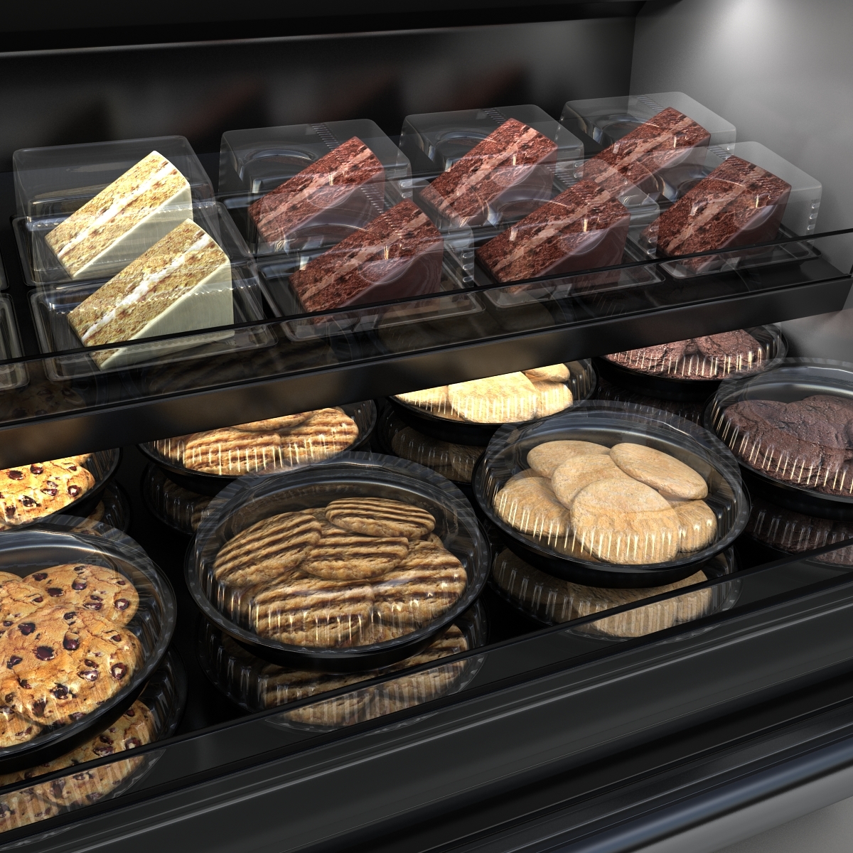 set deli cases 3d model