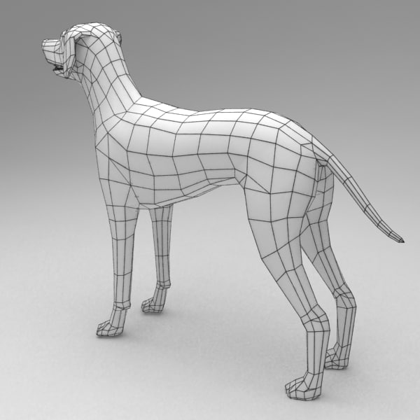 3d 9 rigged dogs