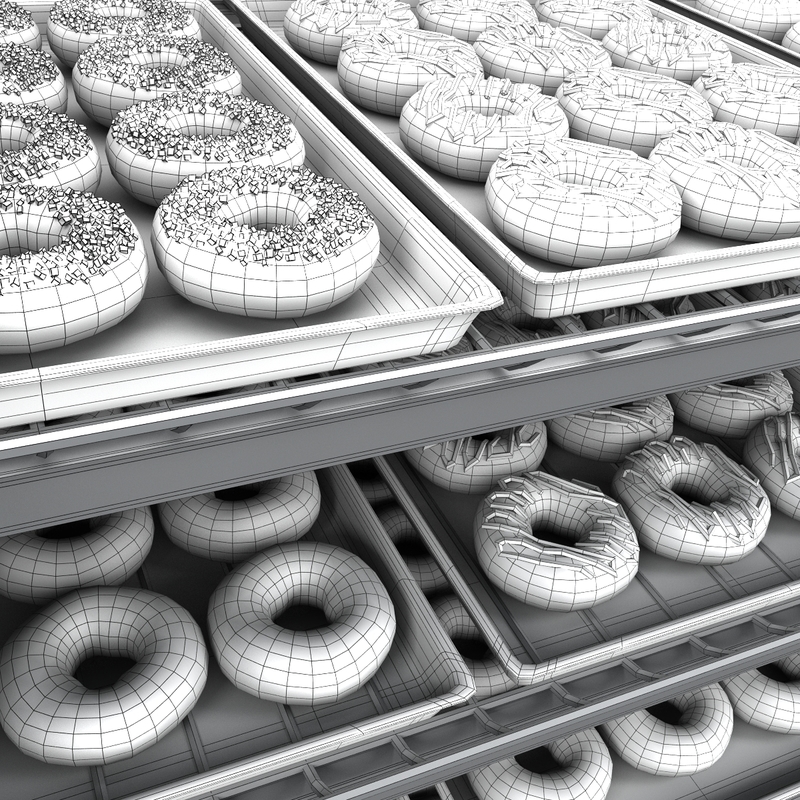 set deli cases 3d model