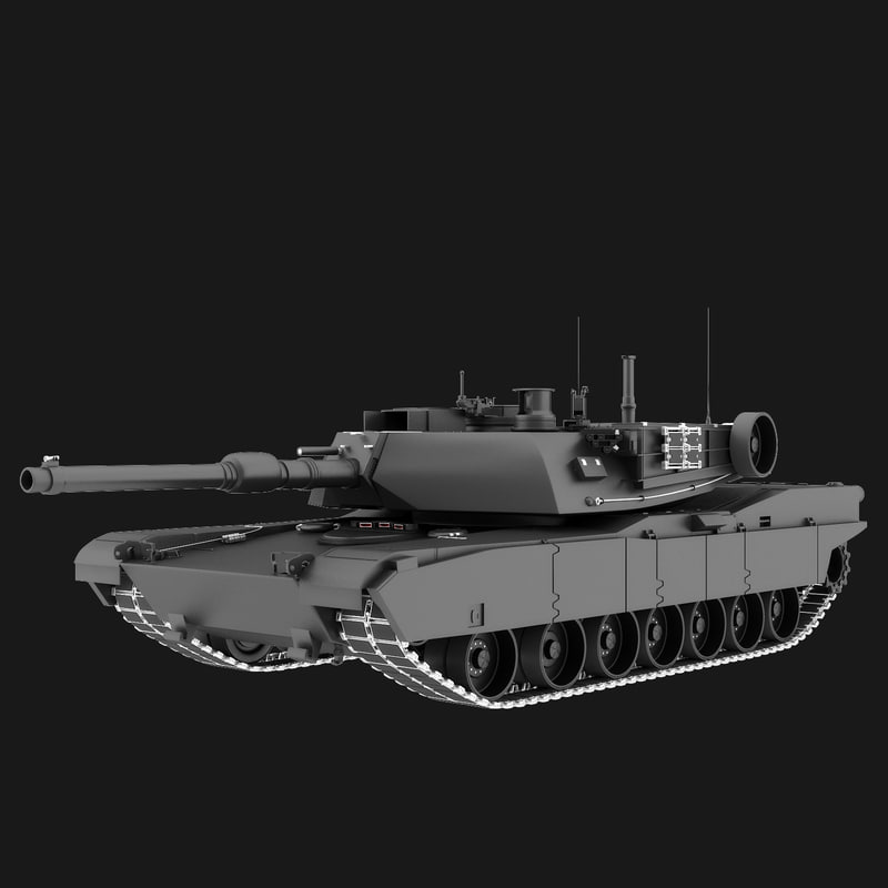 3d model of m1 m1a2 abrams