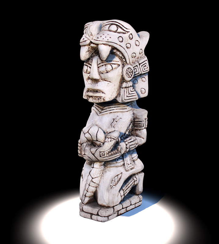 mayan figure replica 3d model