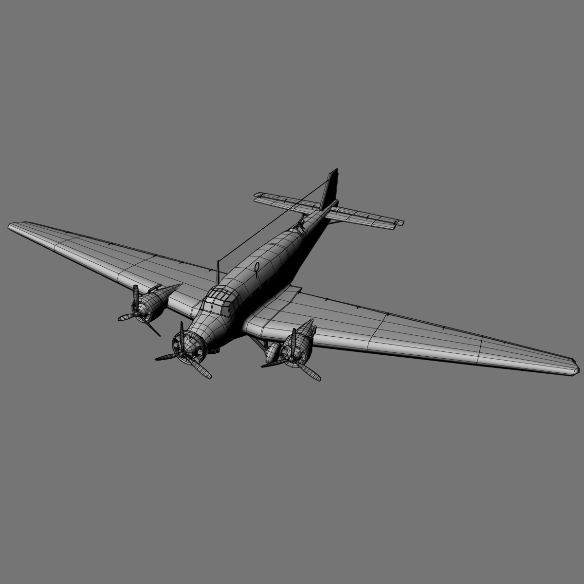 3d model junkers ju-52 aircraft