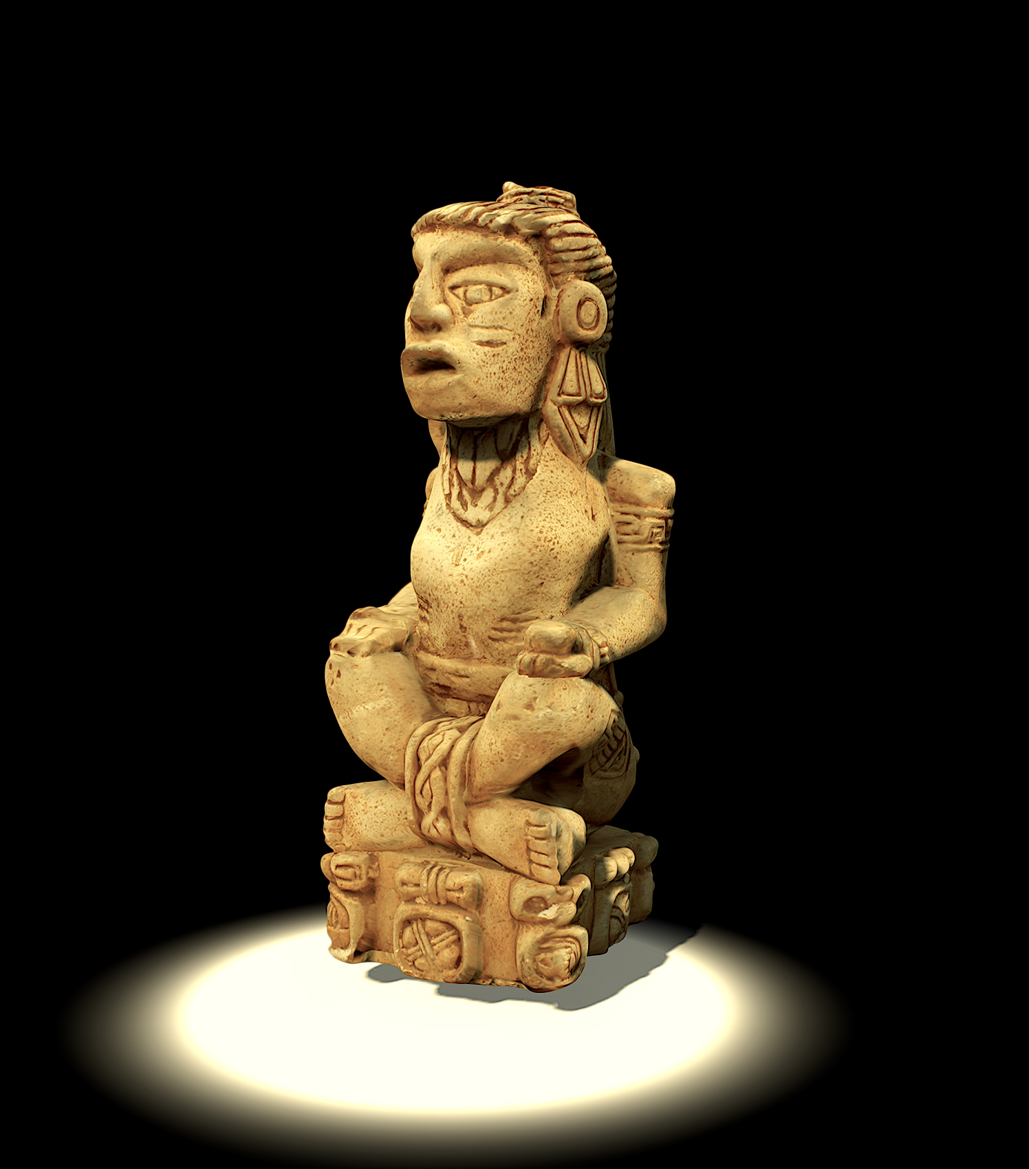 mayan figure replica 3d model