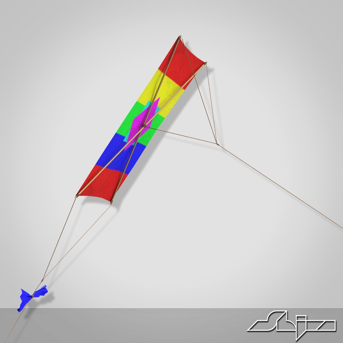 rectangle kite 3d model