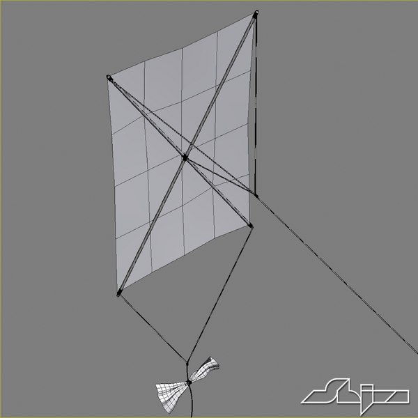 rectangle kite 3d model
