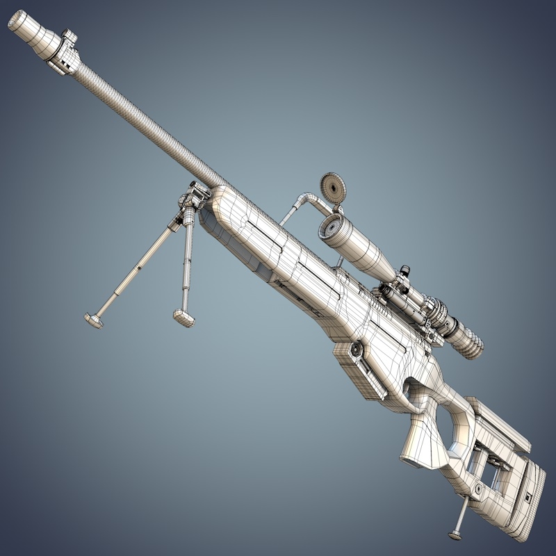 sv-98 sniper rifle 1p69 c4d