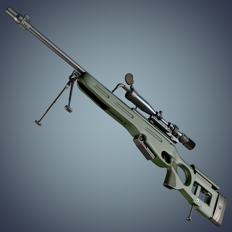 sv-98 sniper rifle 1p69 c4d