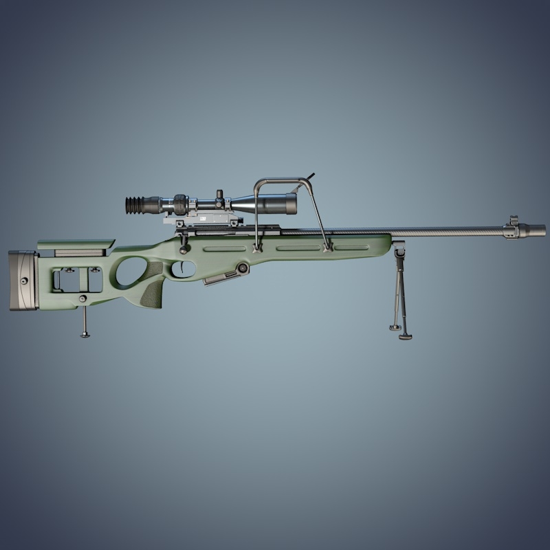 sv-98 sniper rifle 1p69 c4d