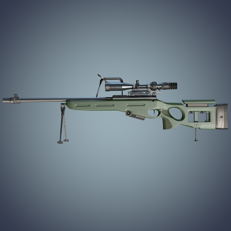 sv-98 sniper rifle 1p69 c4d