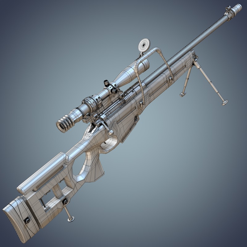 sv-98 sniper rifle 1p69 c4d