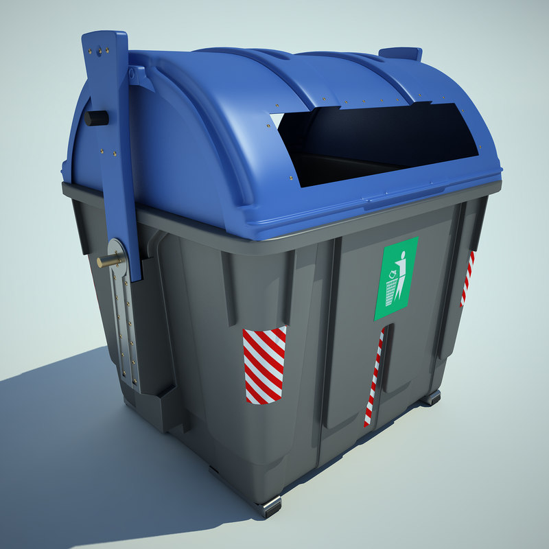 3d model garbage container