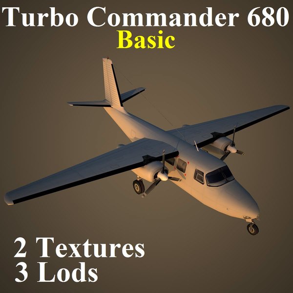 3d max turbo commander basic aircraft