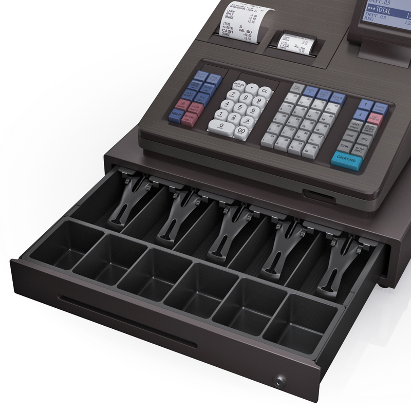 3d model cash register sharp er-a347