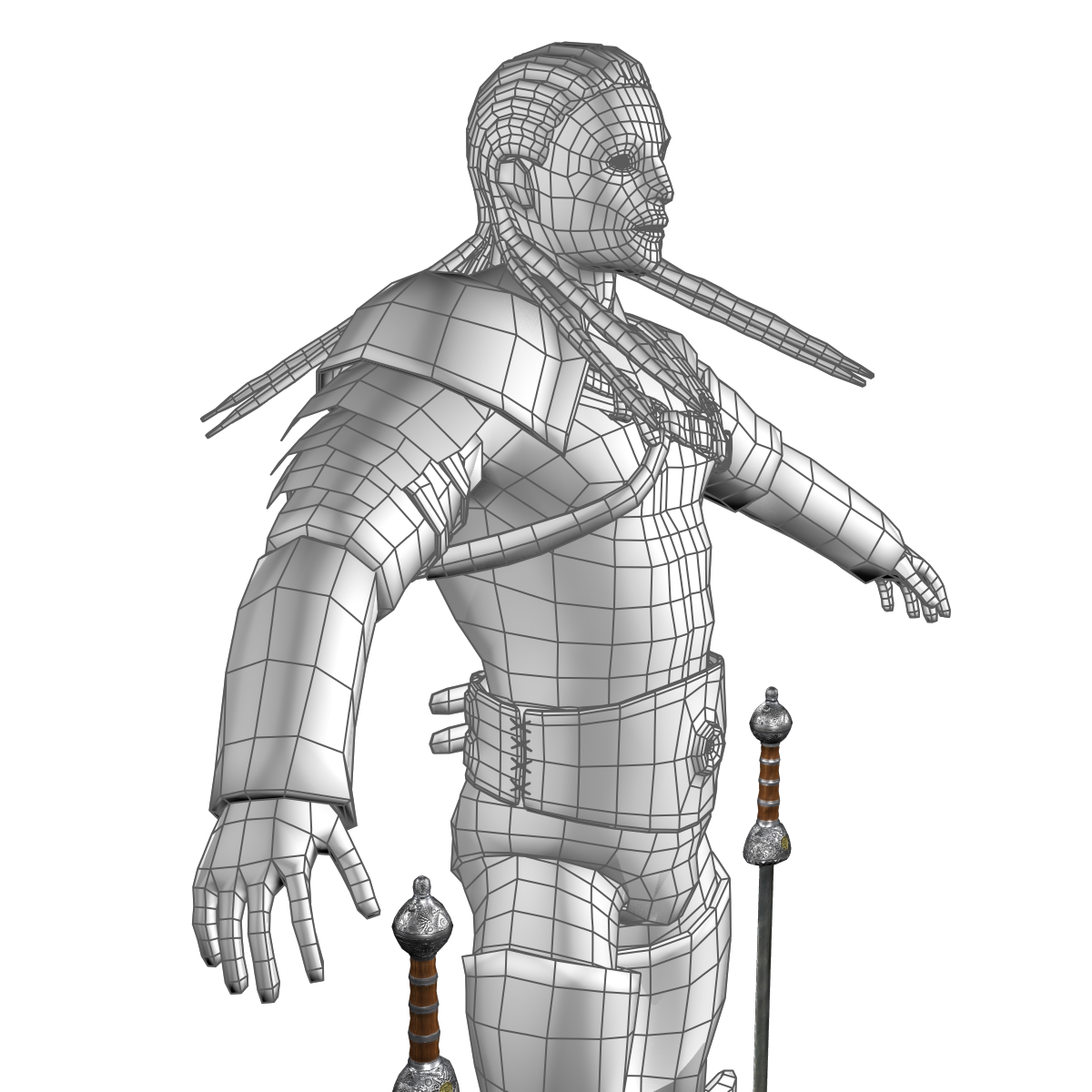 3d roman gladiator armor tattered