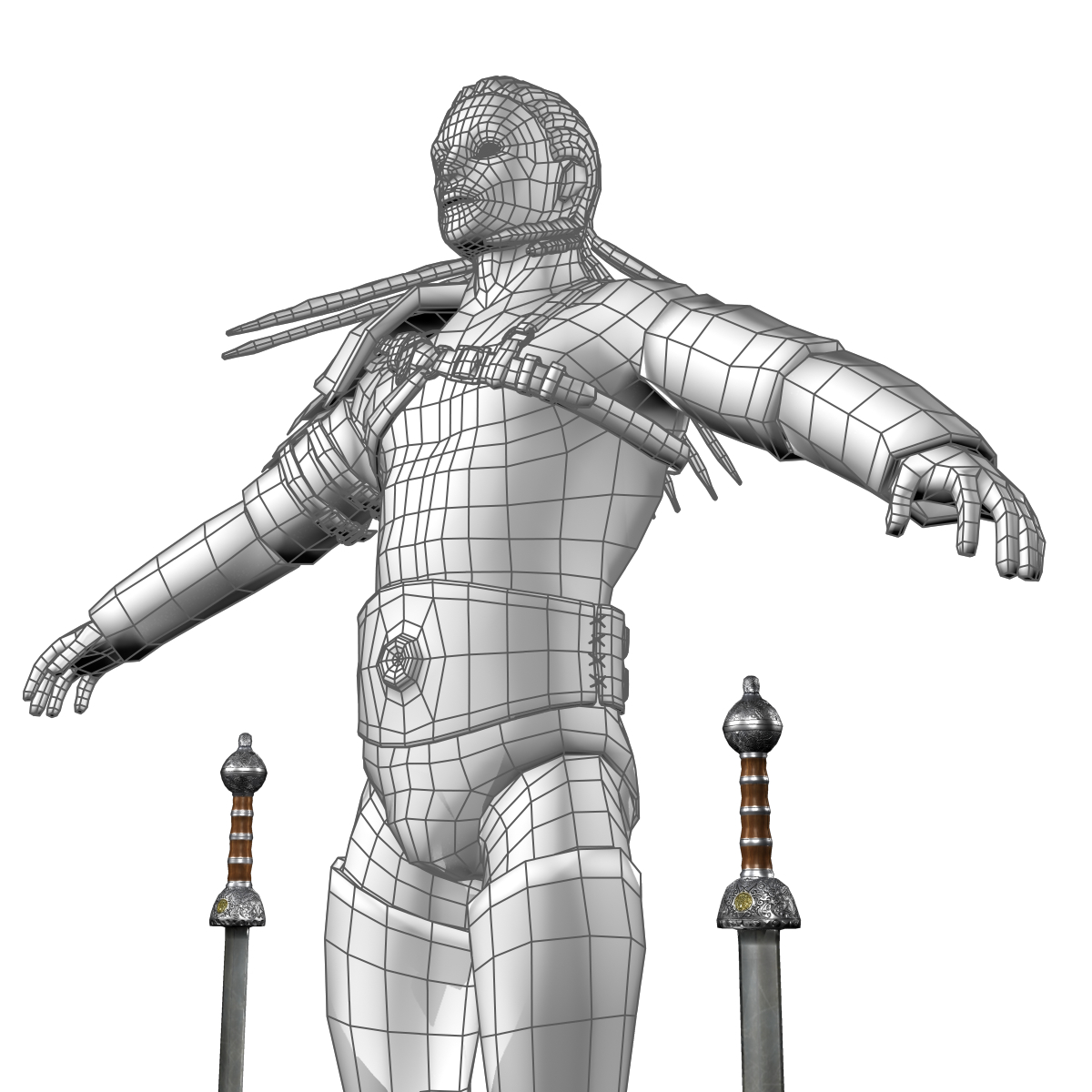 3d roman gladiator armor tattered