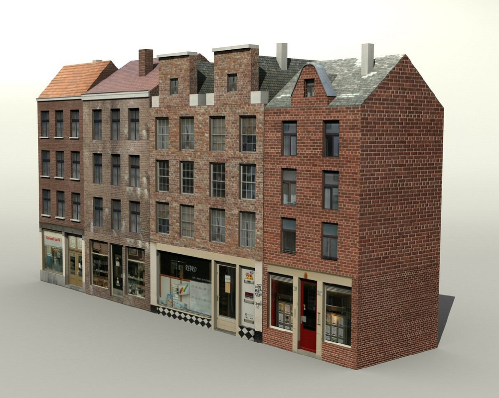 3d 3ds dutch buildings