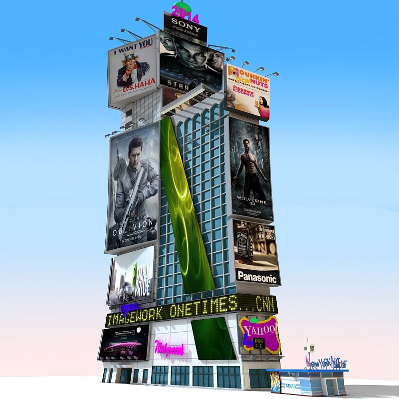 Cartoon ein Times Square 3D-Modell - TurboSquid 775310