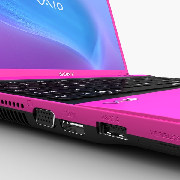3d model laptop sony vaio e