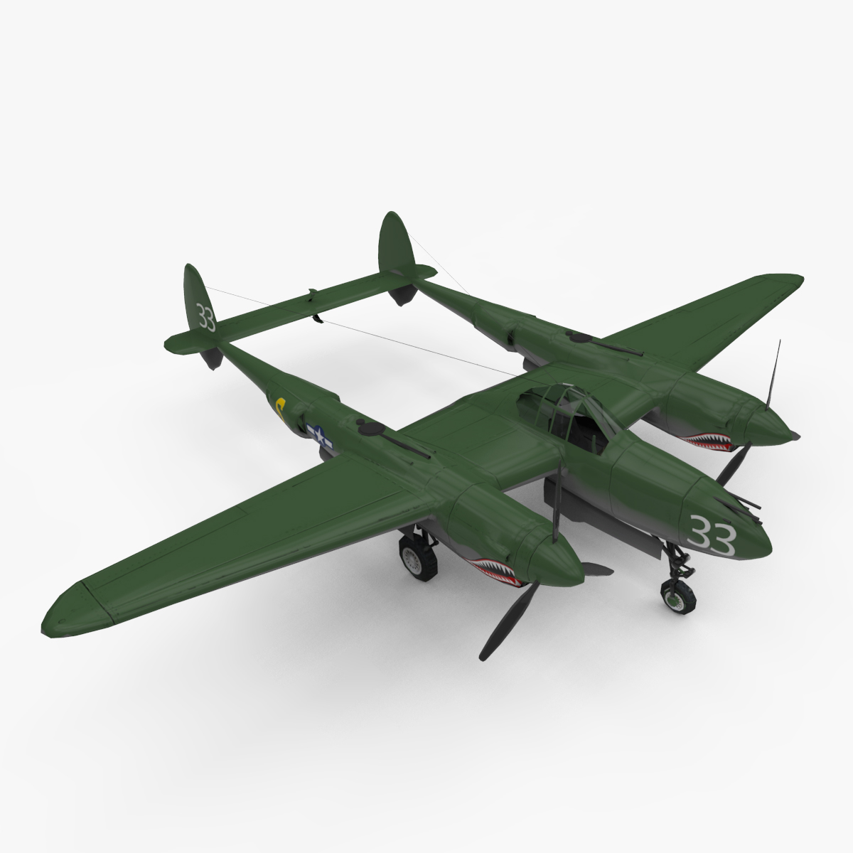3d model lockheed p-38