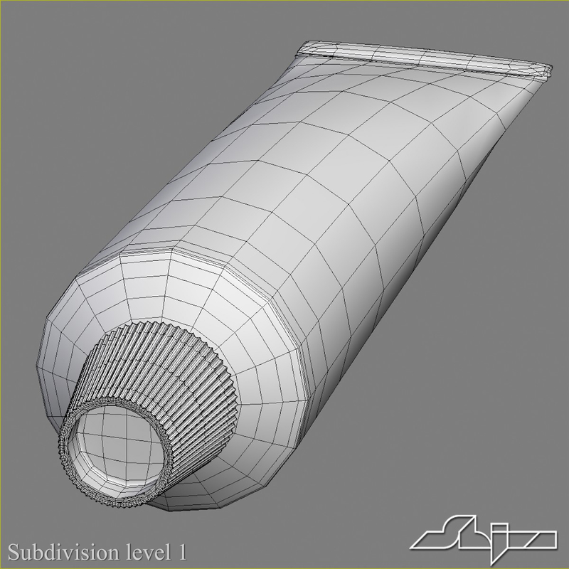 tube toothpaste 3 3d model