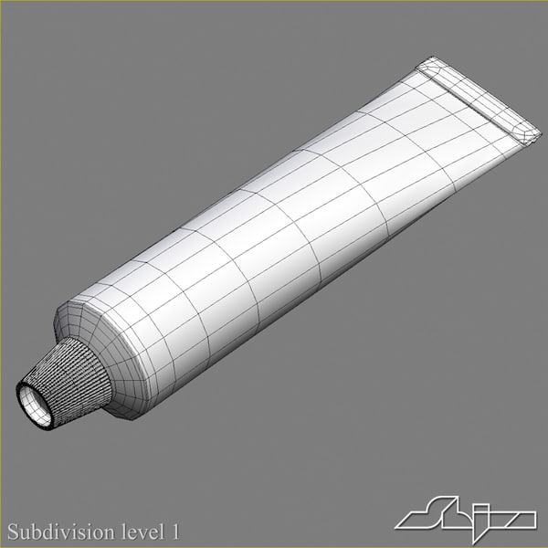tube toothpaste 3 3d model