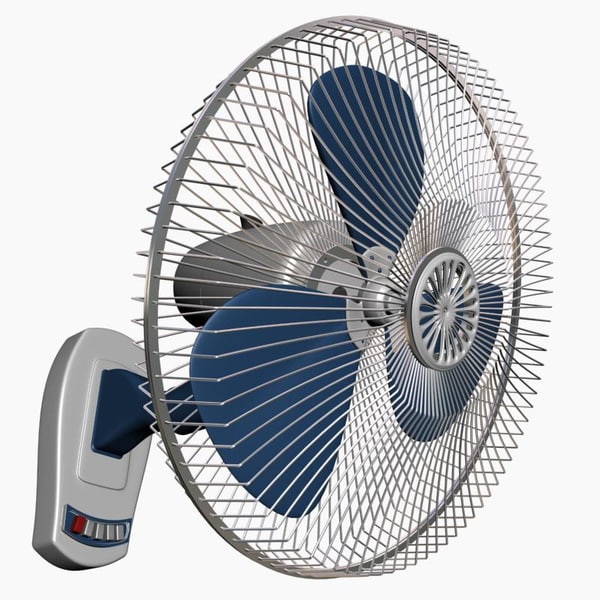 functional wall fan 3d 3ds