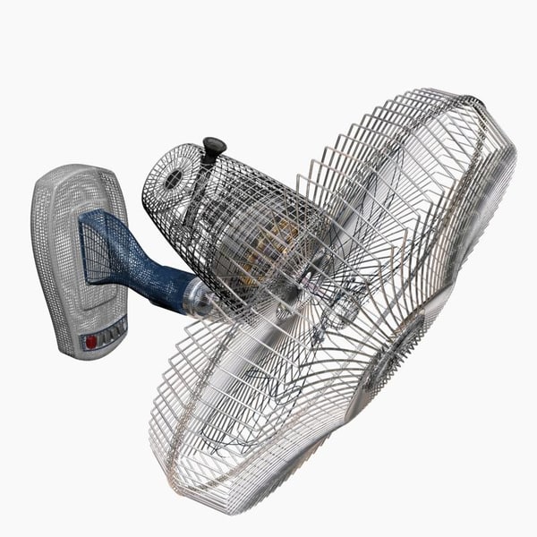 functional wall fan 3d 3ds