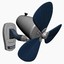 functional wall fan 3d 3ds
