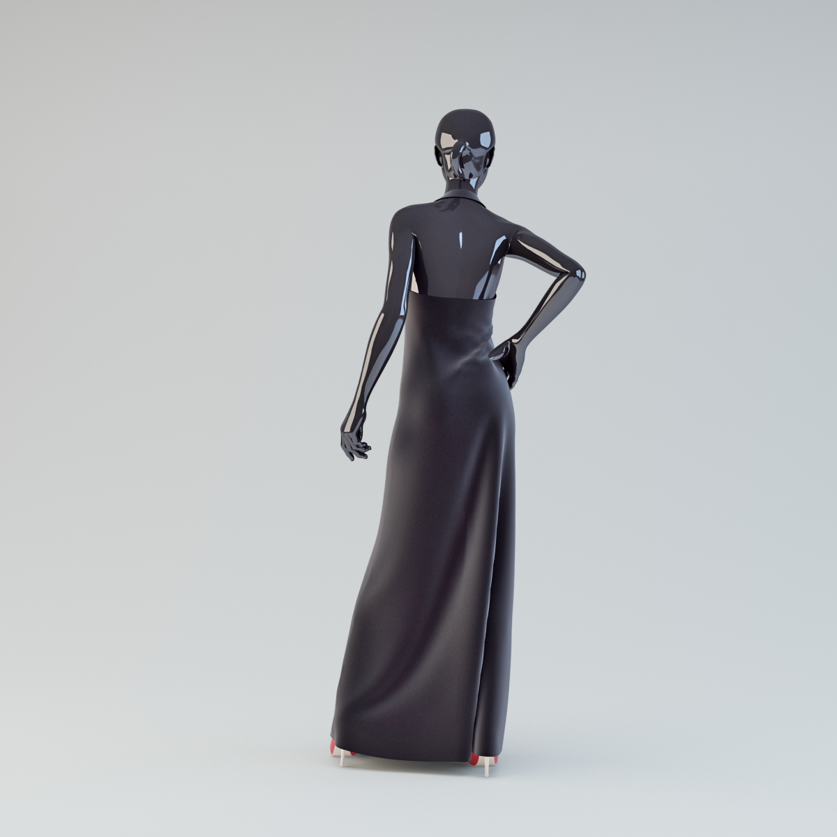 3d showroom mannequin 01 dress model