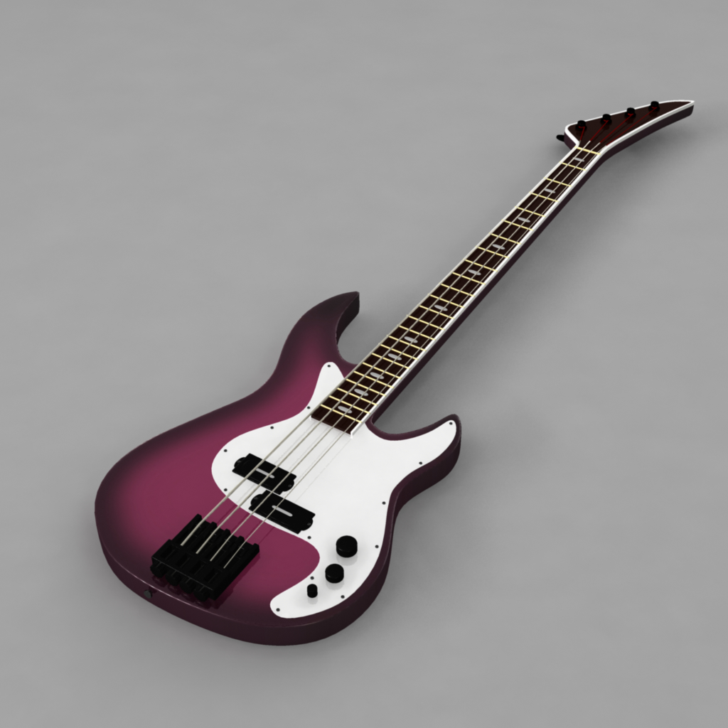 3d model base guitar