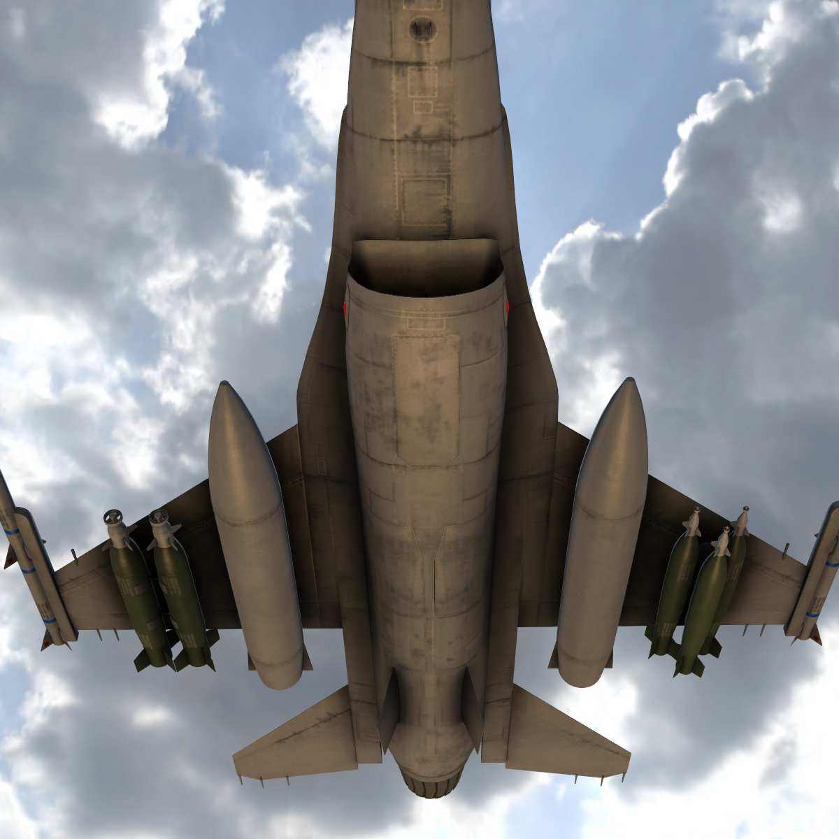 3d model combat jet