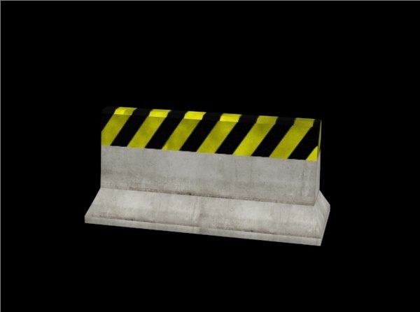 3d roadblock road block model