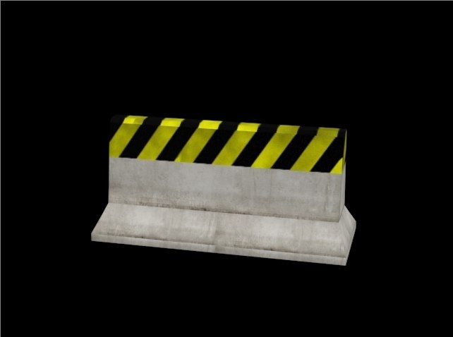 3d roadblock road block model
