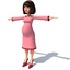3d model cartoon pregnant woman