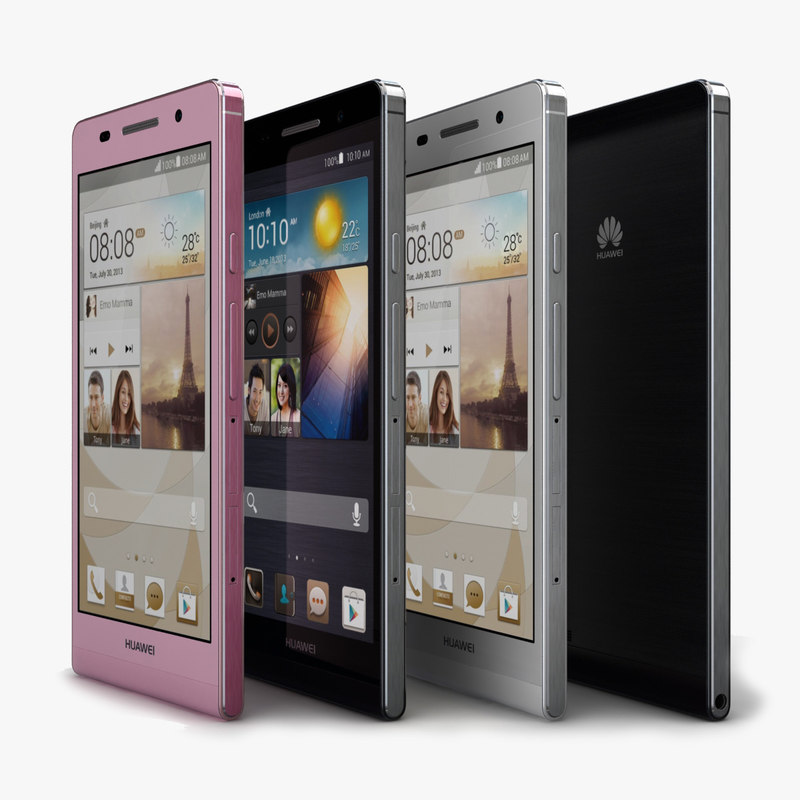 huawei ascend p6 color 3d model