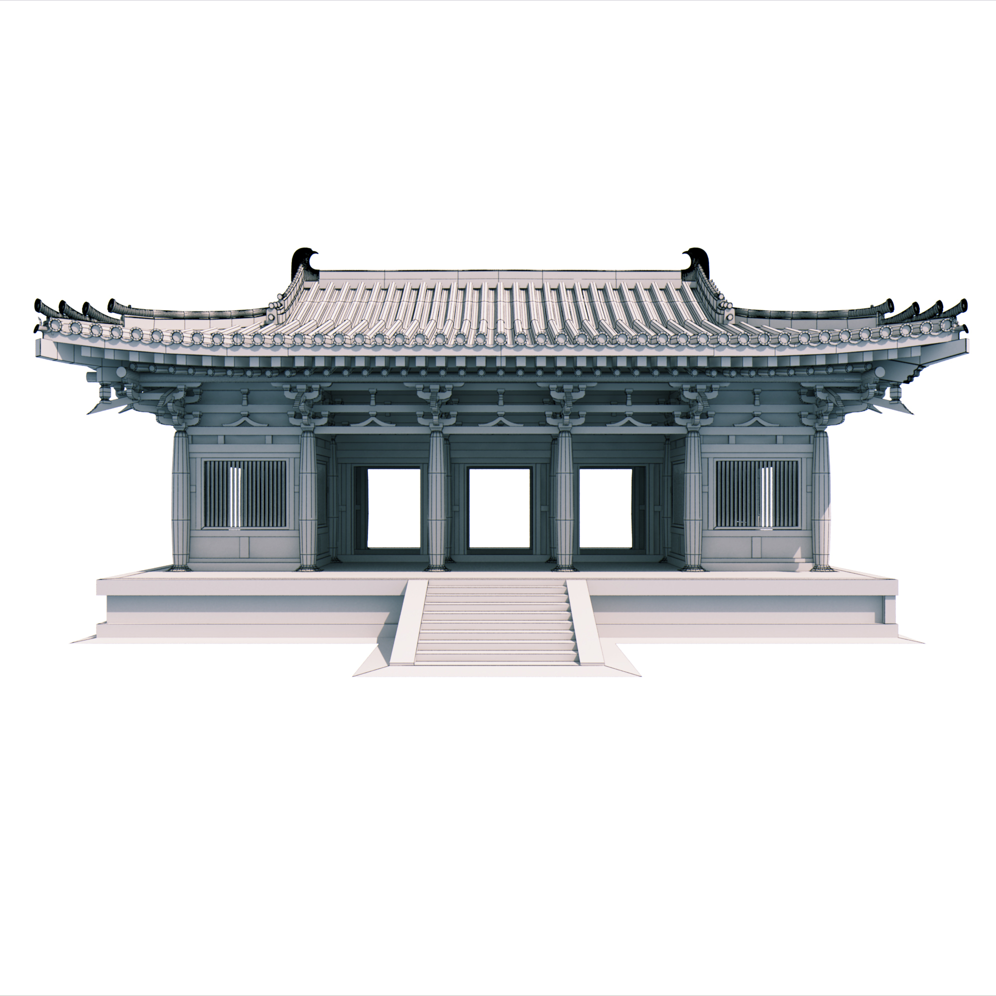 chinese building 3d model