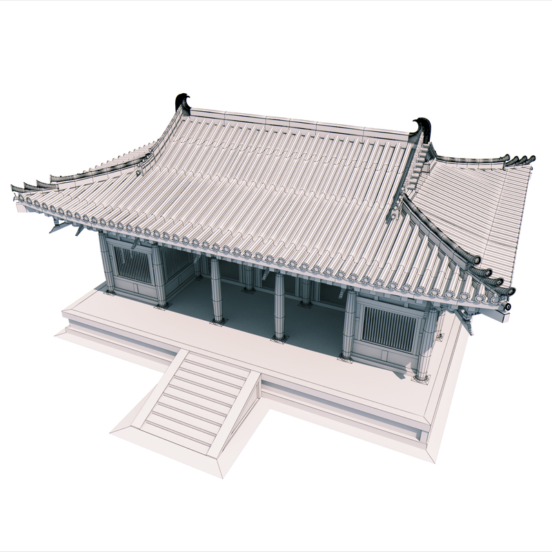 chinese building 3d model