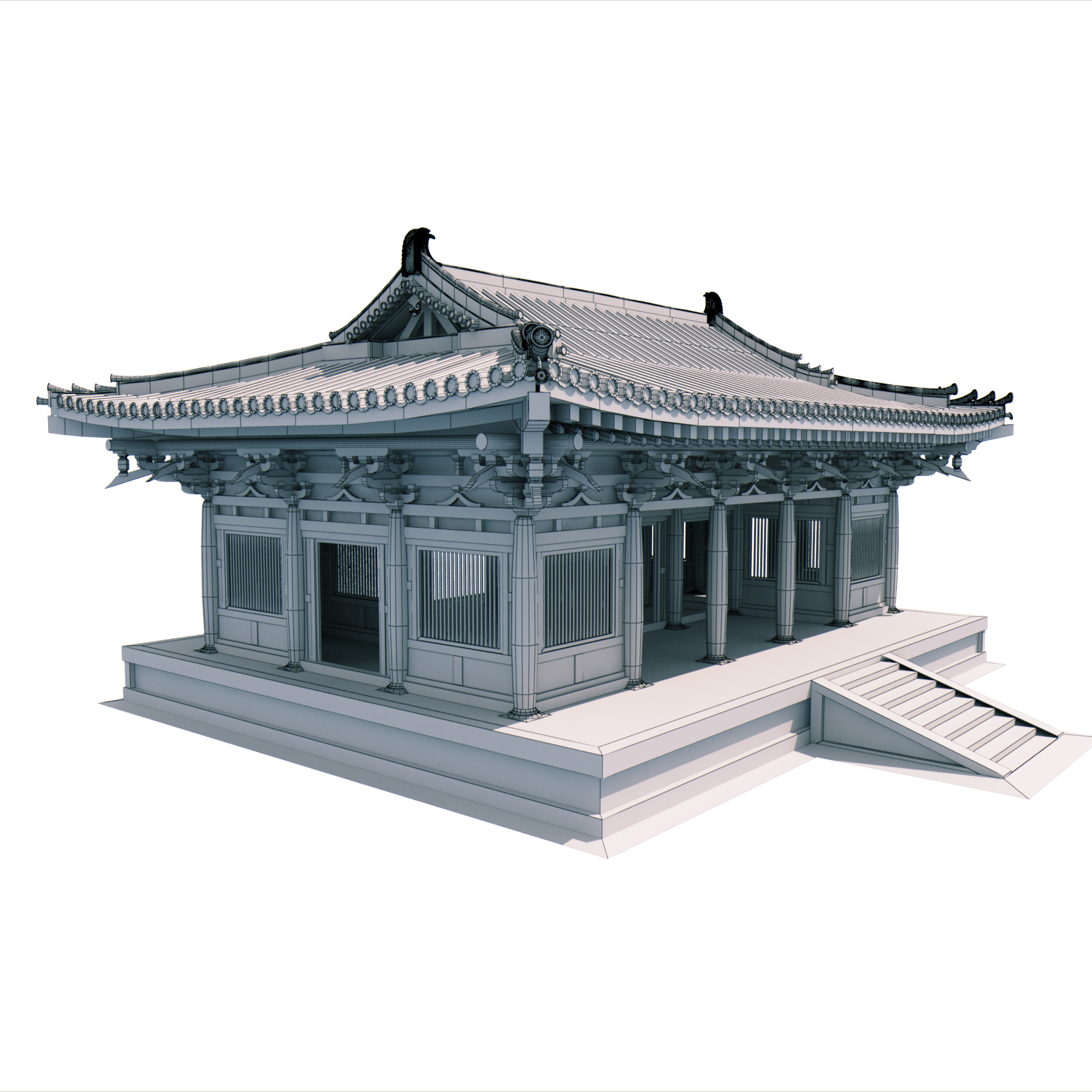 chinese building 3d model