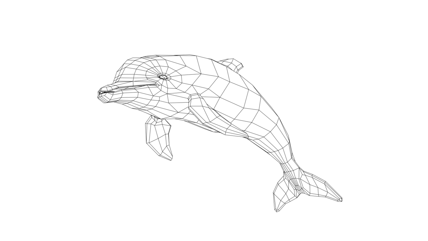 dolphins 3d obj
