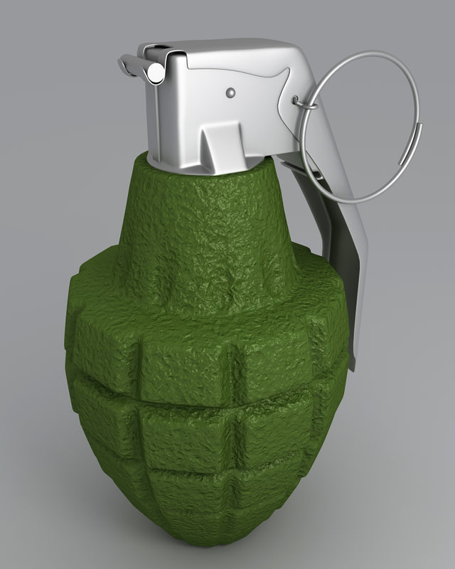 3d model of hand grenade