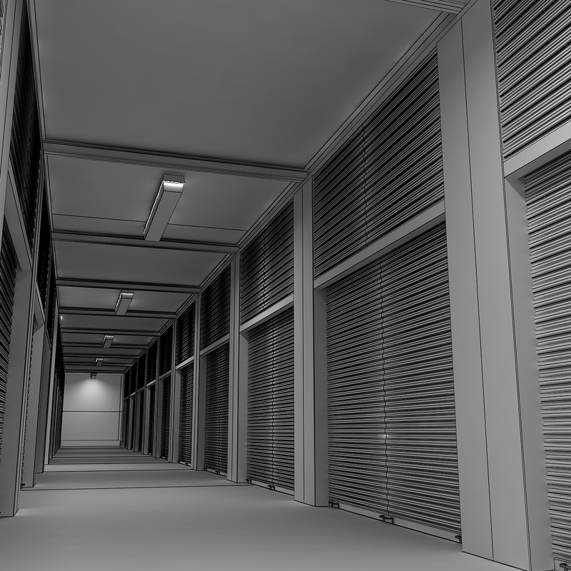 3d model of self storage unit