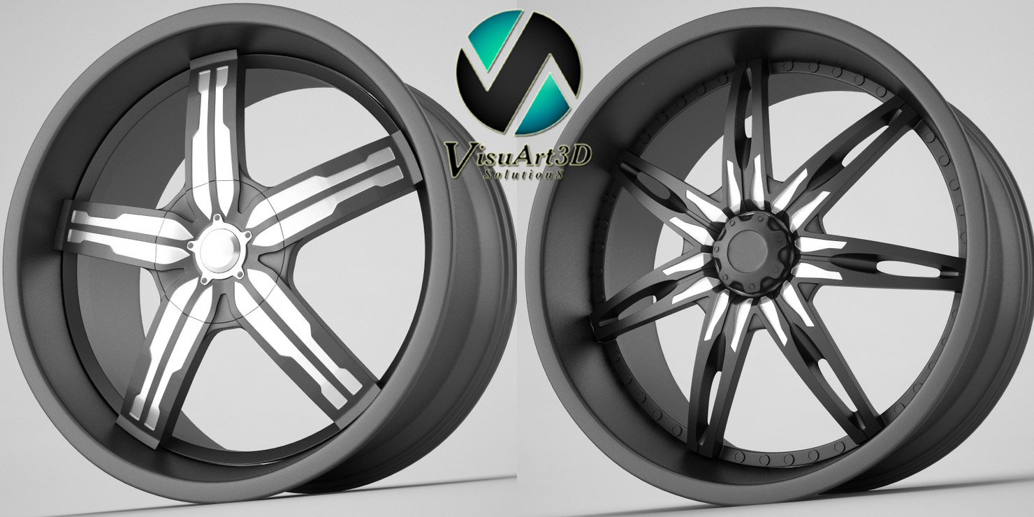 3d black ice rims