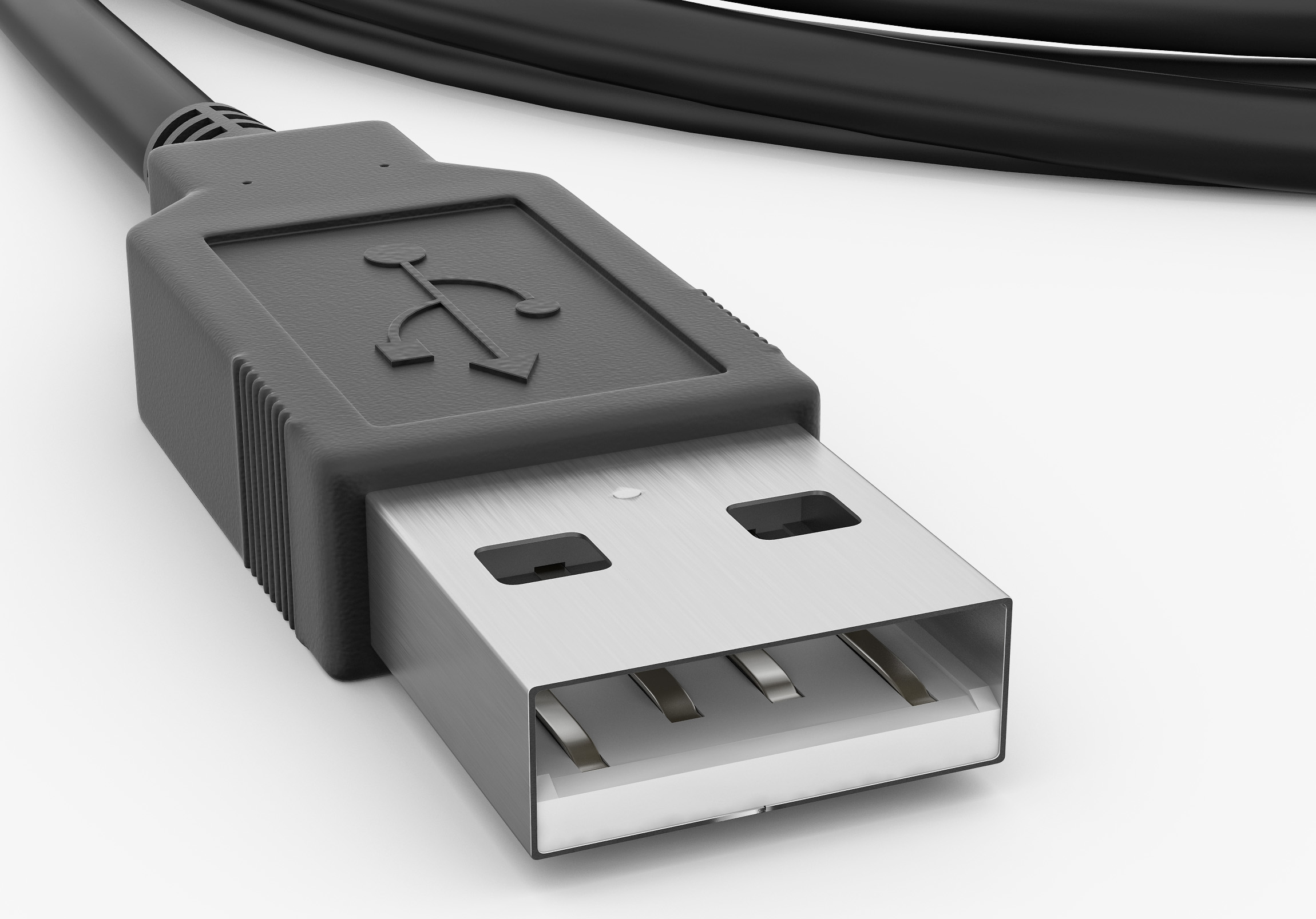 usb micro cable 3d model