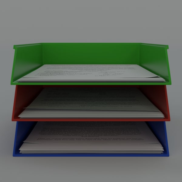 a4 paper trays 3d model