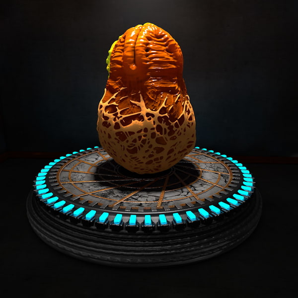 slimy alien egg presentation obj