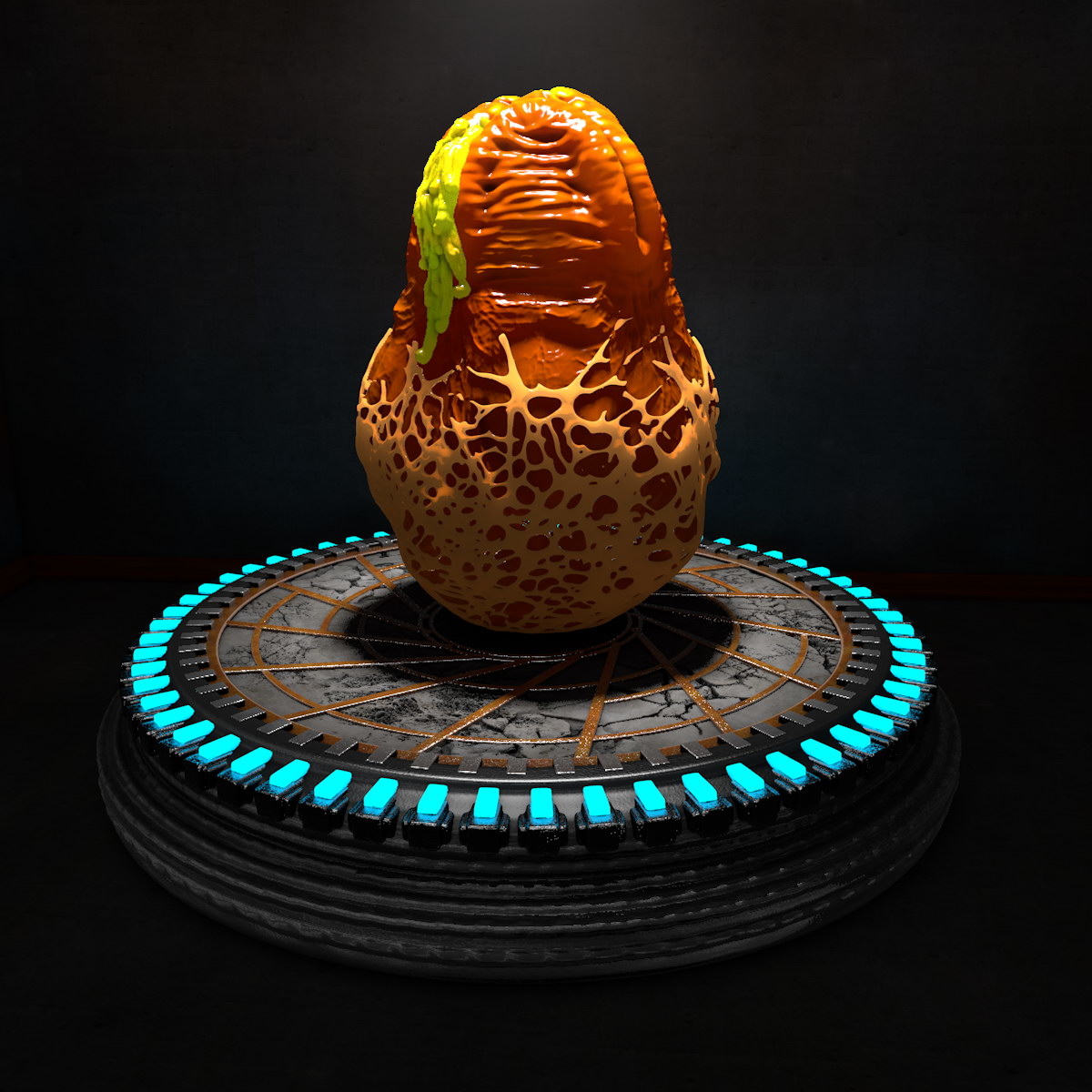 slimy alien egg presentation obj