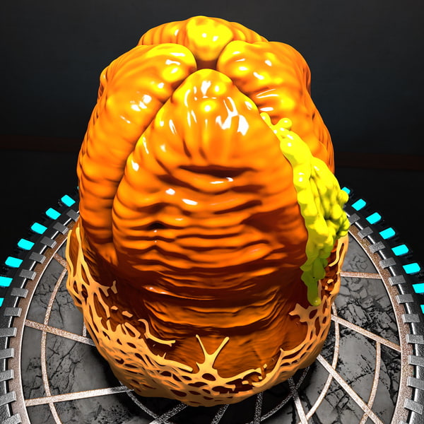 slimy alien egg presentation obj