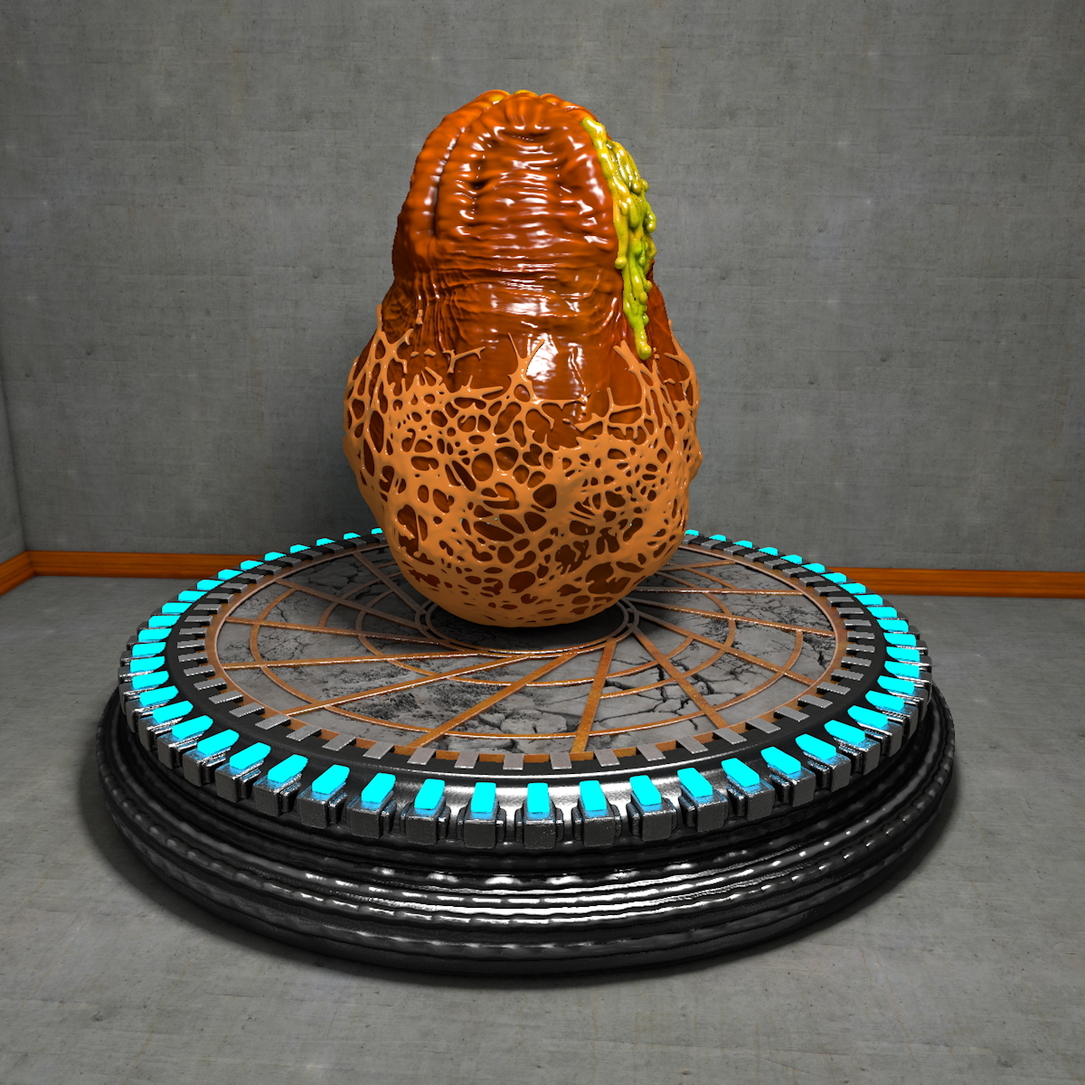 slimy alien egg presentation obj