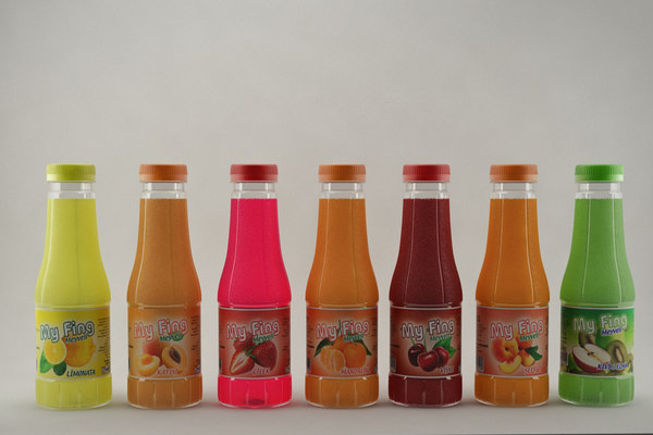 3d model juice bottle beverage