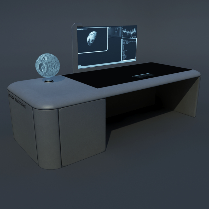 3dsmax sci fi desk